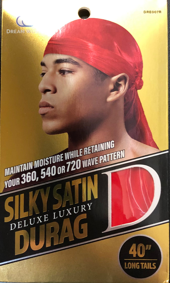 Dream Silky and Shiny Deluxe Du-Rag Red #007R - Dozen Pack | Palms ...